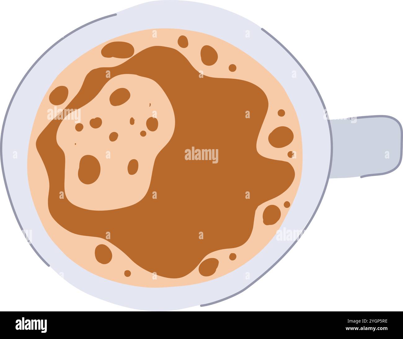 mocha coffee cup top cartoon vector illustration Stock Vector Image ...
