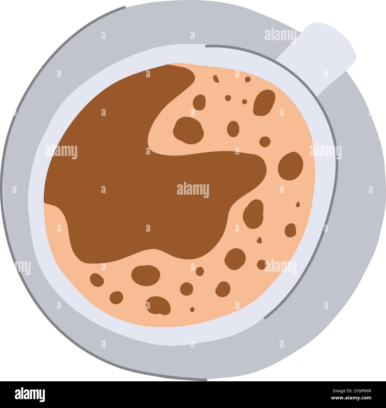 americano coffee cup top cartoon vector illustration Stock Vector Image ...