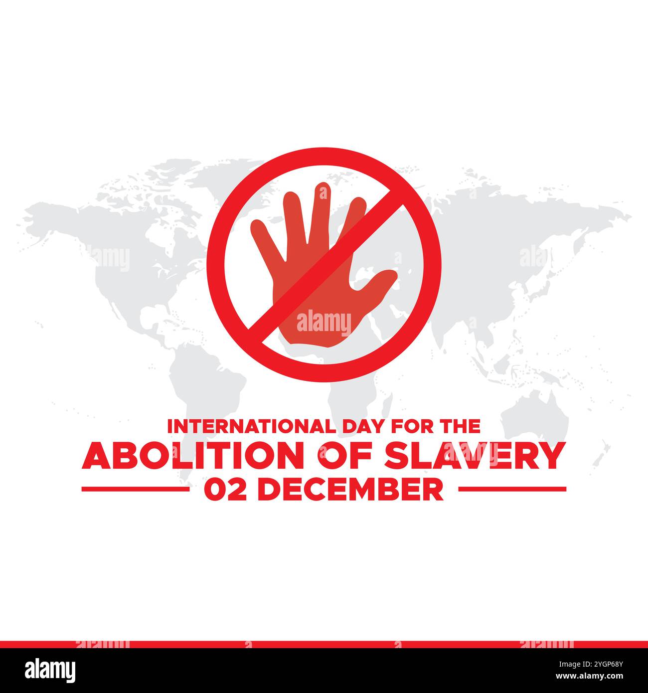 International Day for the Abolition of Slavery vector design template ...