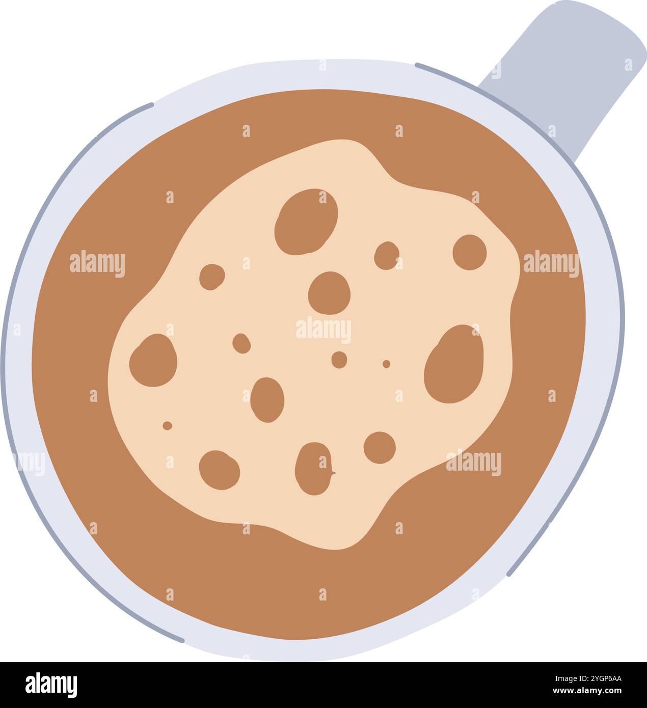 brew coffee cup top cartoon vector illustration Stock Vector Image ...