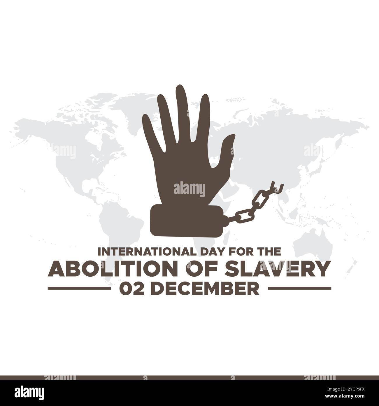 International Day for the Abolition of Slavery vector design template ...