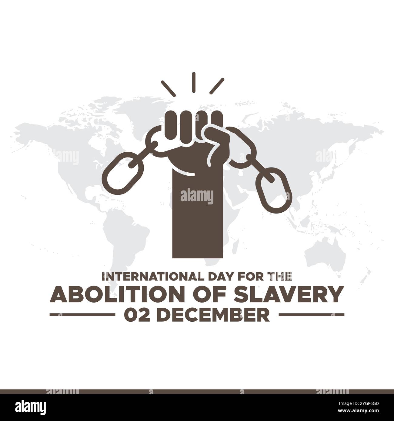 International Day for the Abolition of Slavery vector design template ...