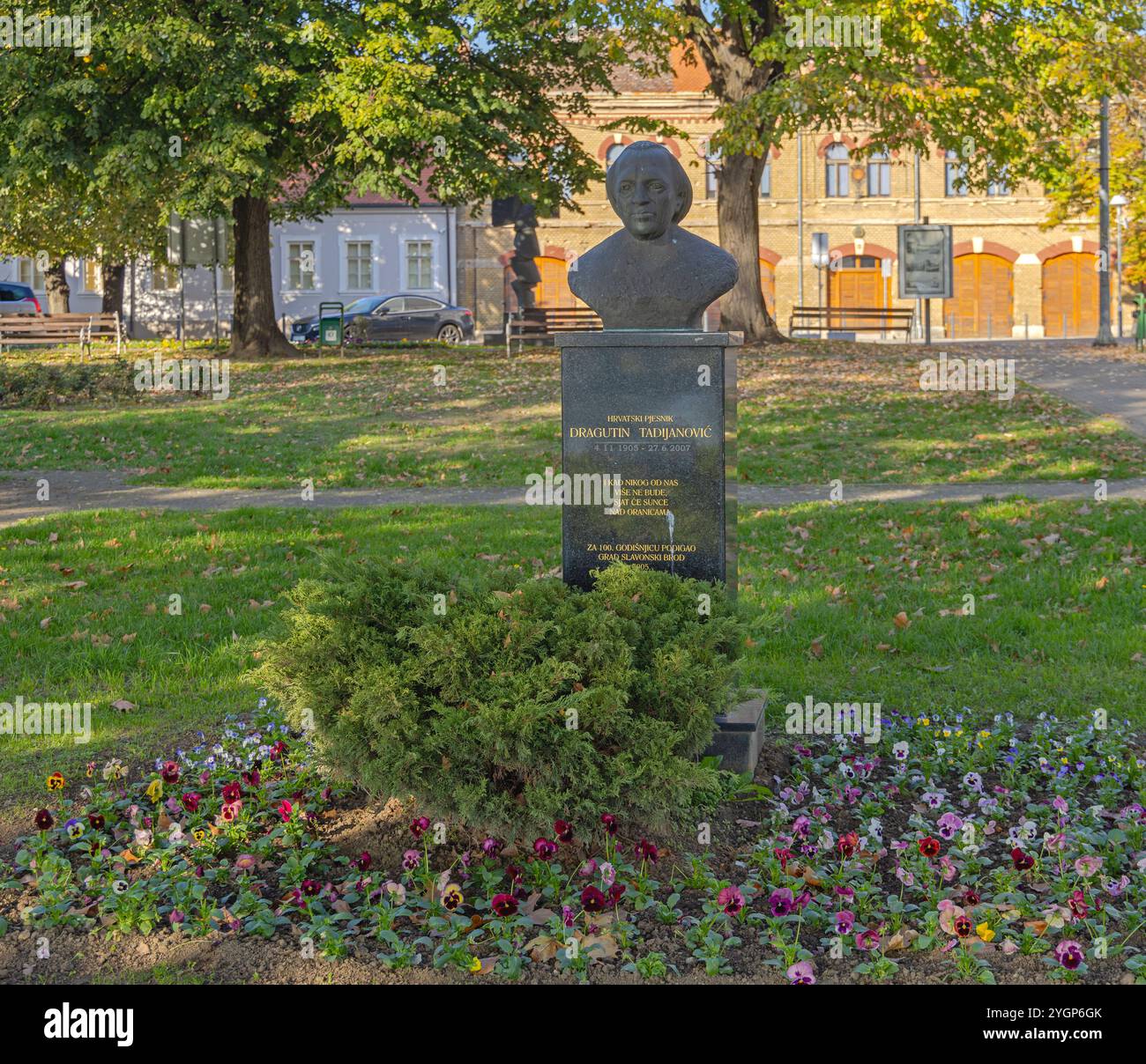 Slavonski Brod, Croatia - October 22, 2024: Bronze Bust of Dragutin ...