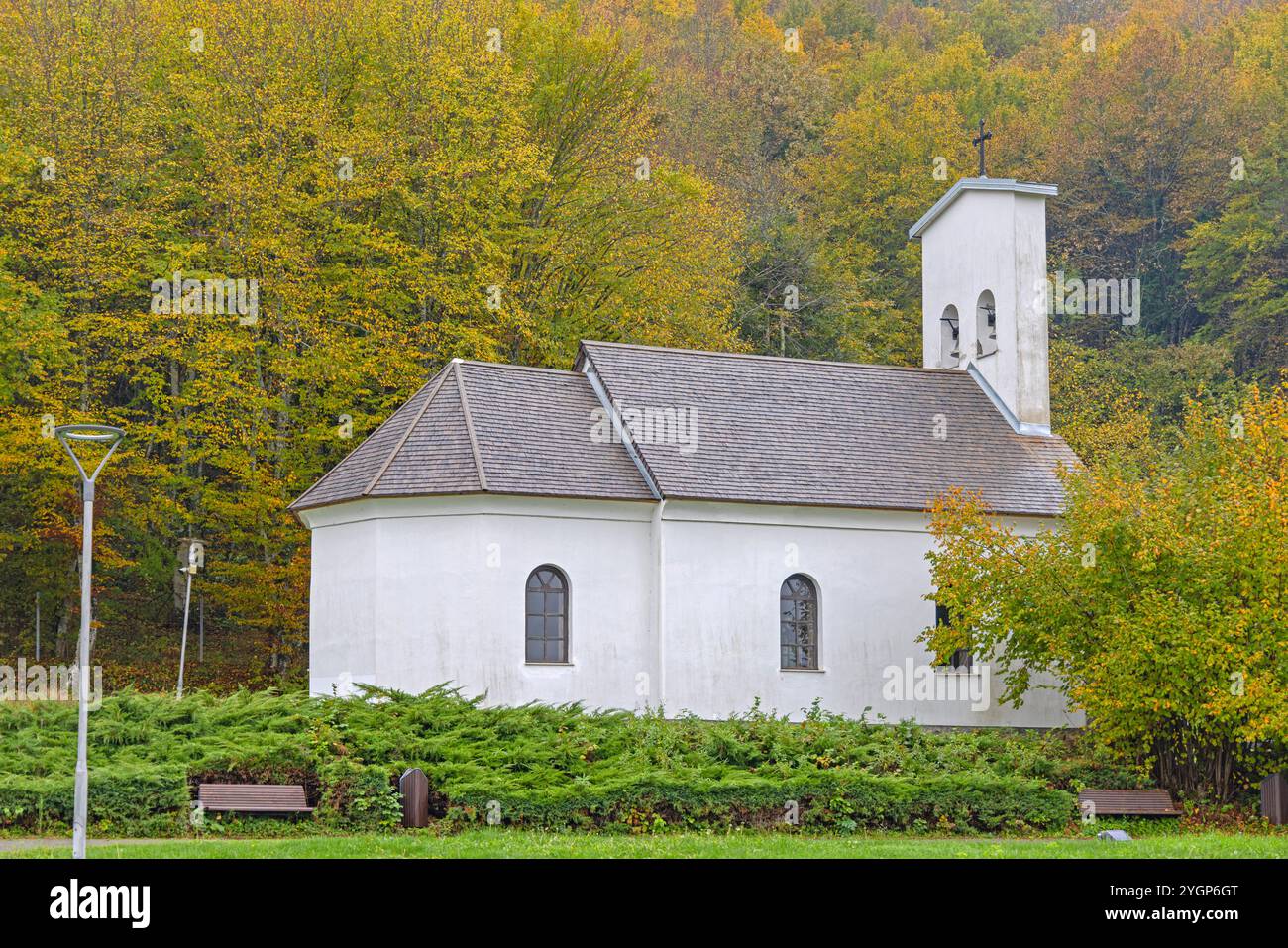 Smiljan, Croatia - October 24, 2024: Serbian Orthodox Church of Saints ...