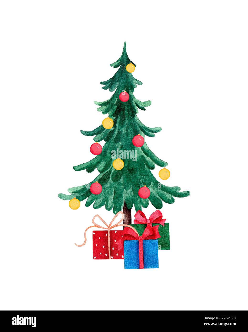 Merry christmas gift card tree Cut Out Stock Images & Pictures - Alamy