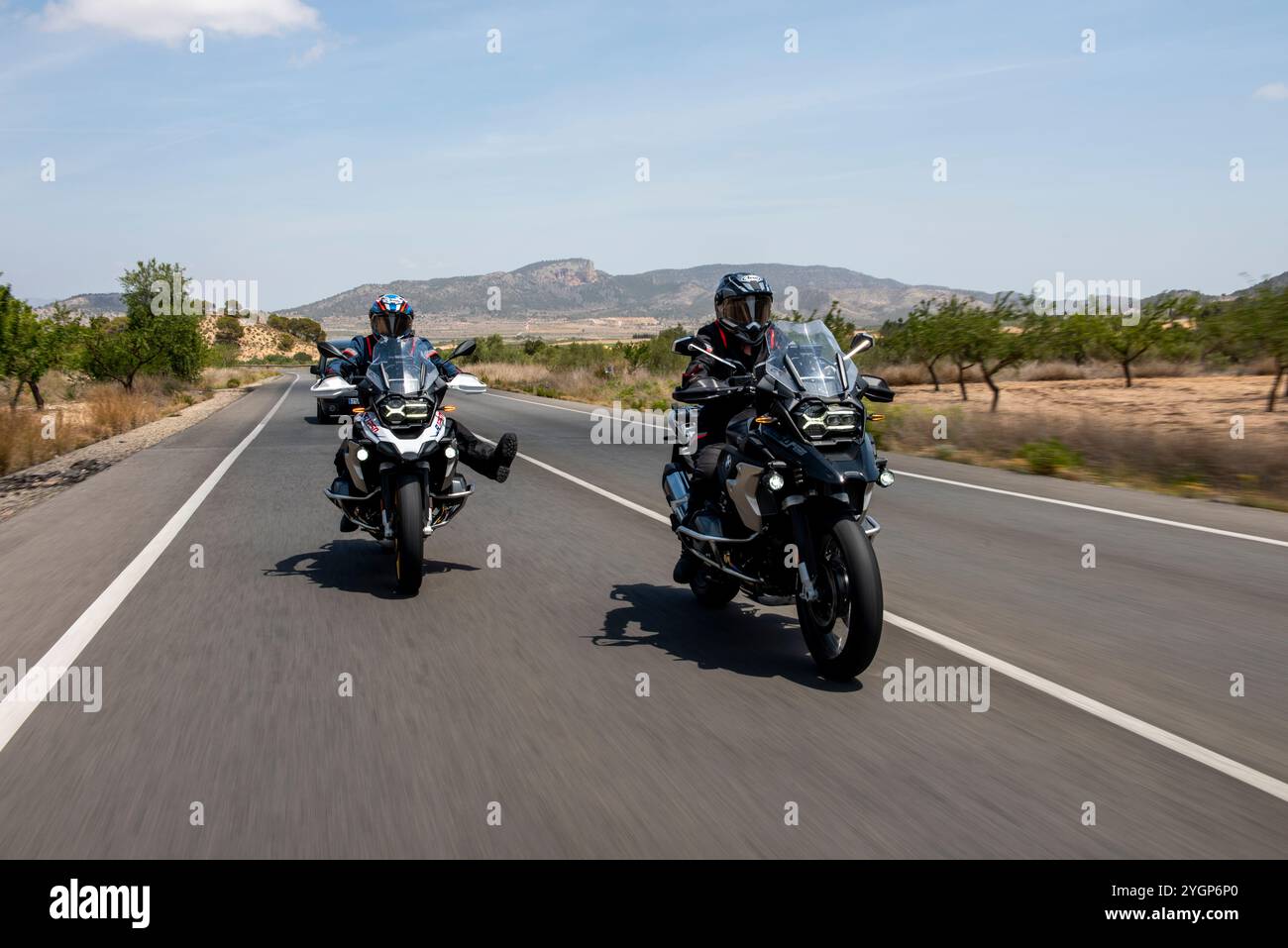 Riding a motorcycle on a highway Stock Photo - Alamy