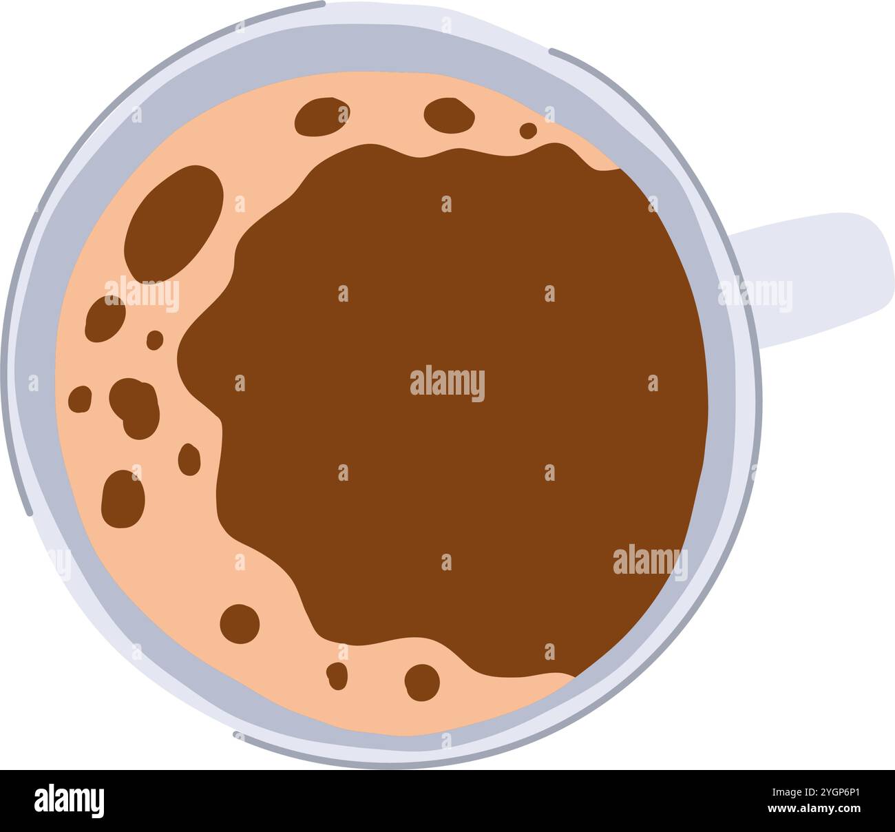 froth coffee cup top cartoon vector illustration Stock Vector Image ...