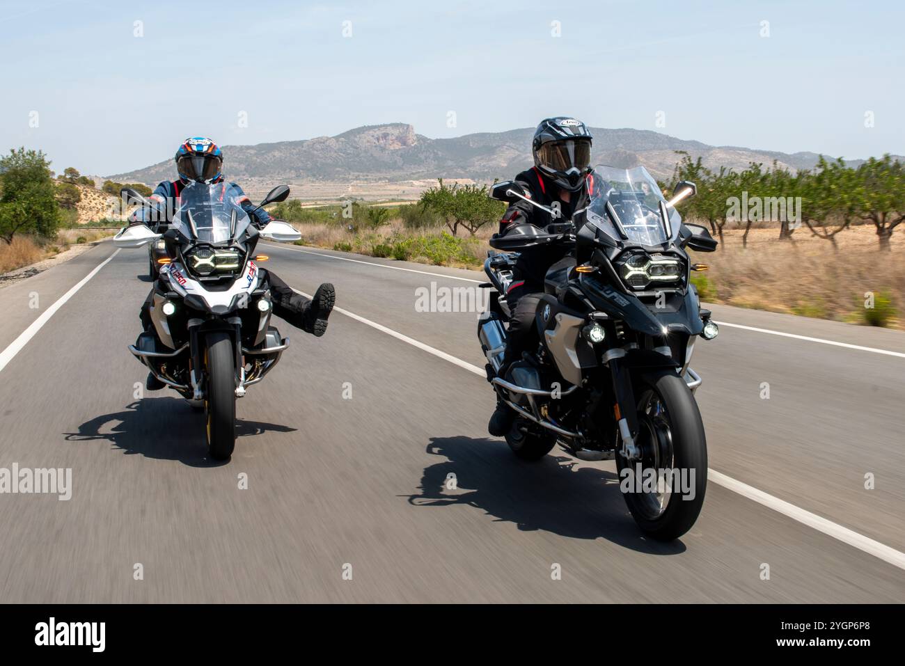 Riding a motorcycle on a highway Stock Photo - Alamy
