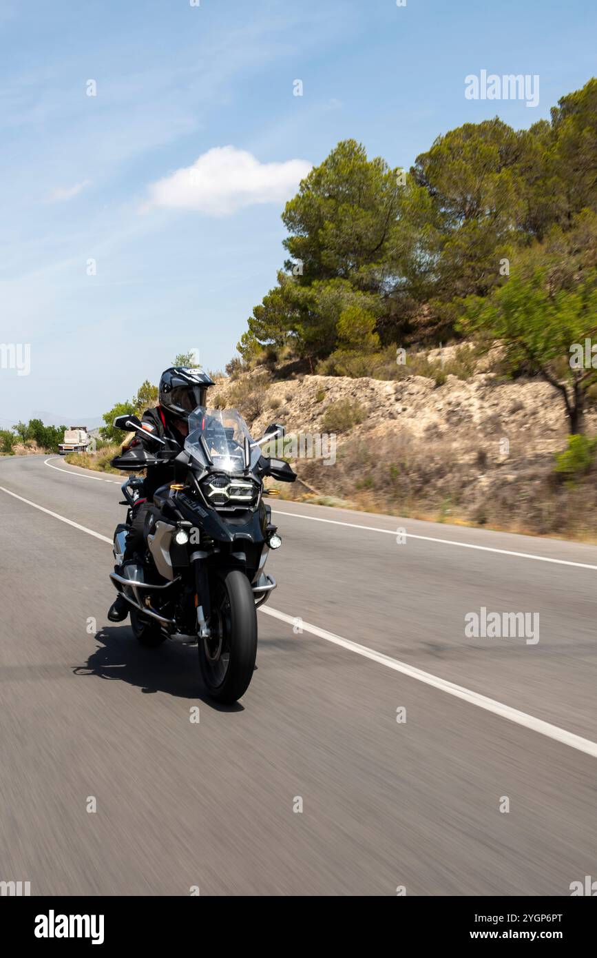 Riding a motorcycle on a highway Stock Photo - Alamy