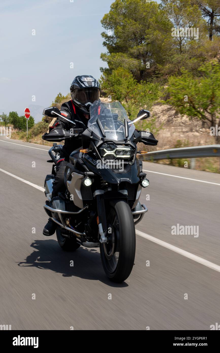 Riding a motorcycle on a highway Stock Photo - Alamy