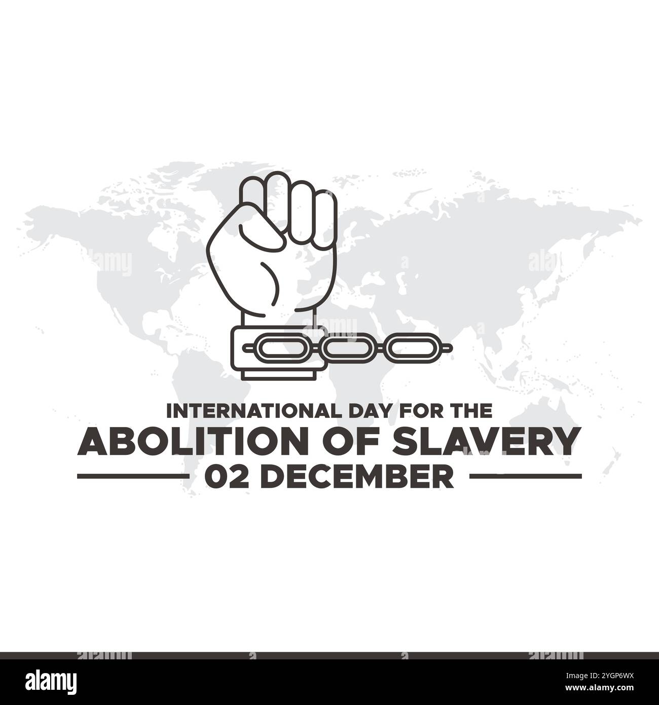 International Day for the Abolition of Slavery vector design template ...