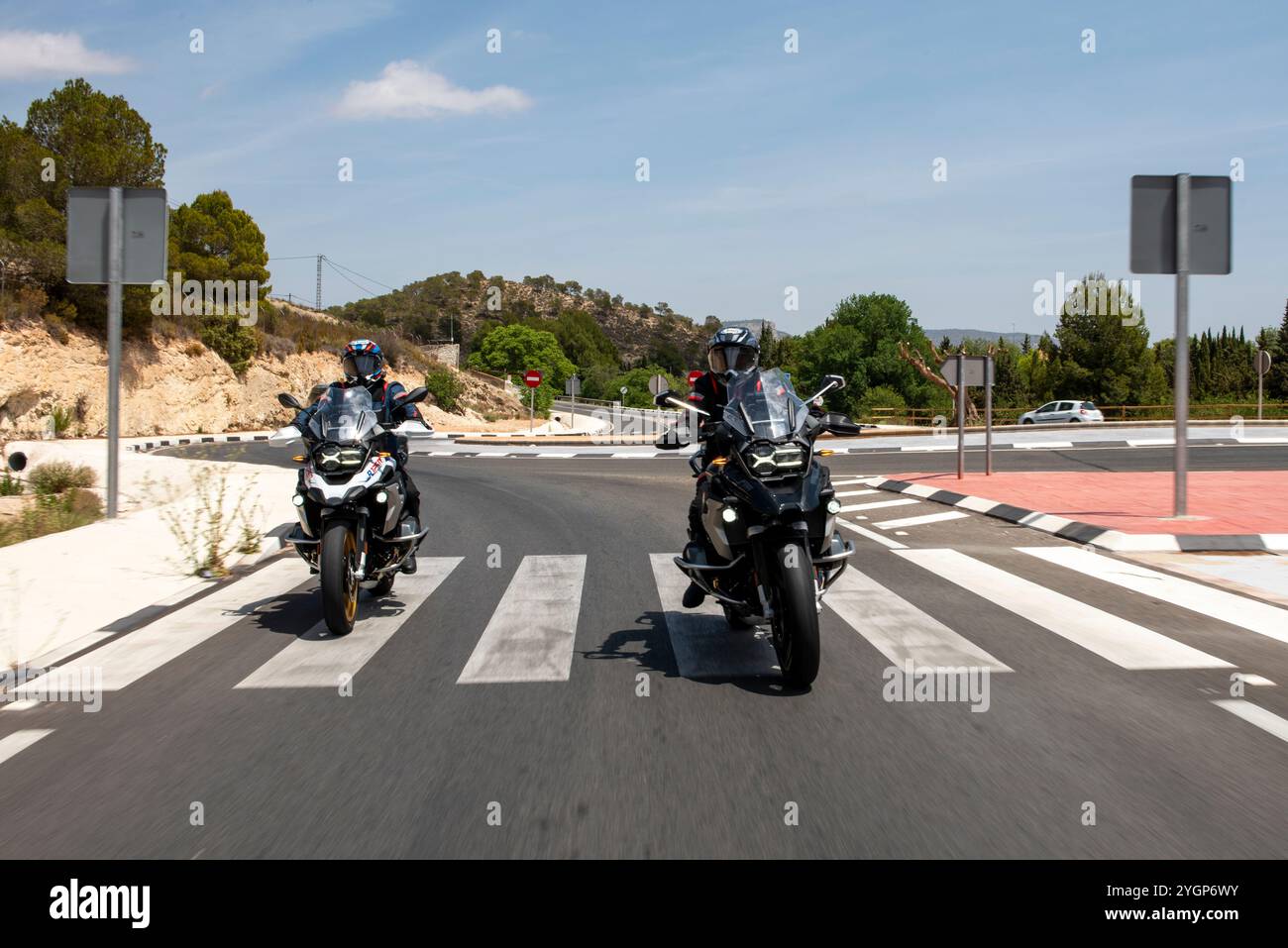 Riding a motorcycle on a highway Stock Photo - Alamy