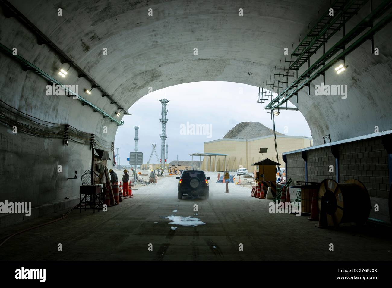 Chancay, Peru. 07th Nov, 2024. Construction work on the mega port of ...