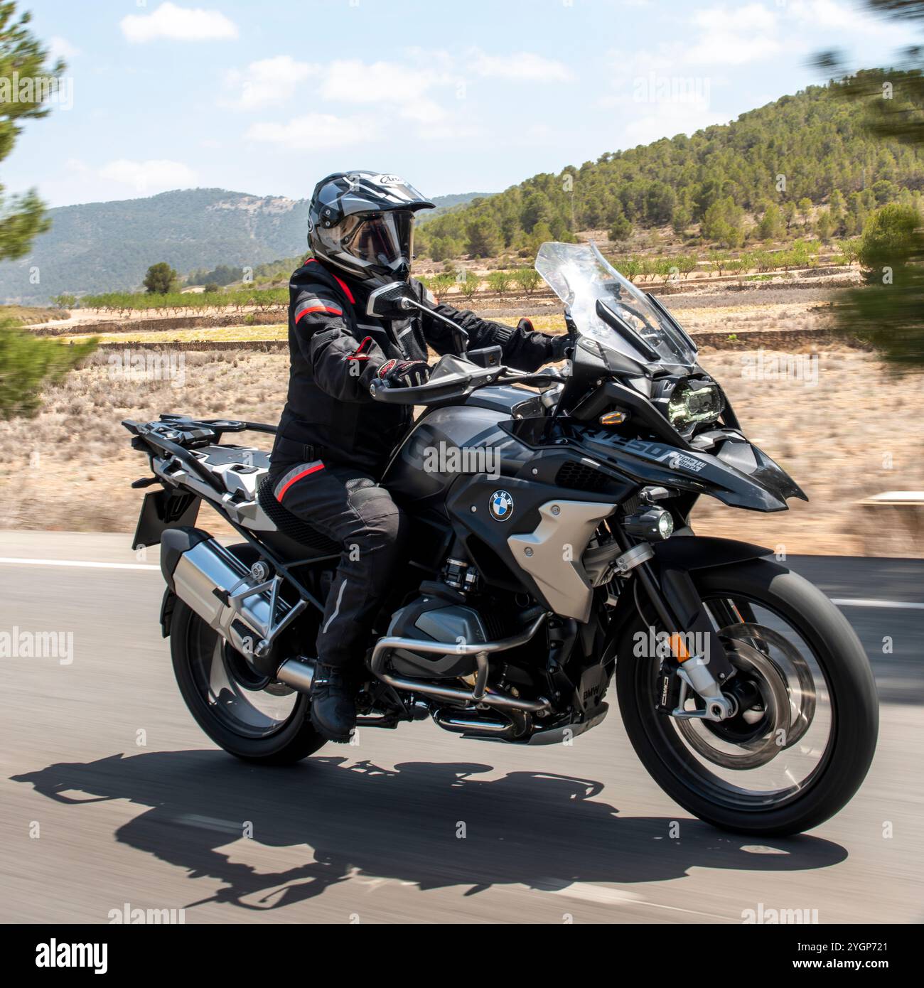 Riding a motorcycle on a highway Stock Photo - Alamy