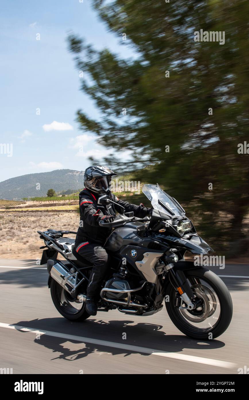 Riding a motorcycle on a highway Stock Photo - Alamy