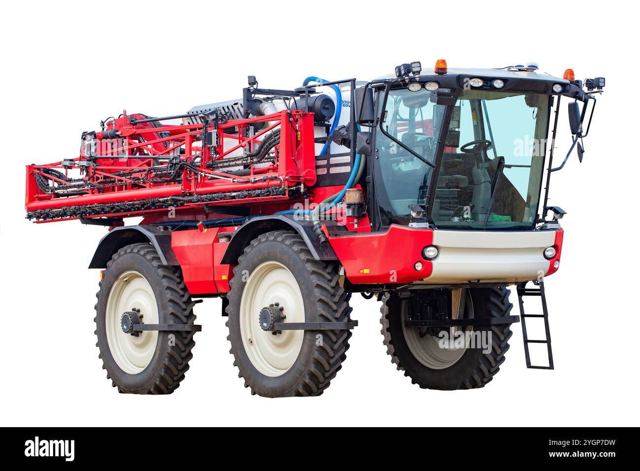 Large agricultural sprayer ready for fieldwork on a sunny day in rural ...