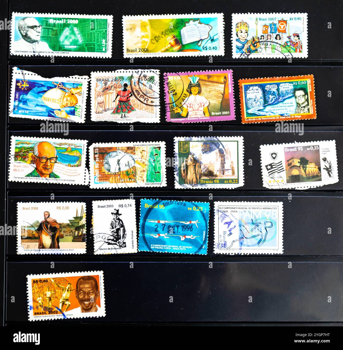Brazilian post office postage stamp collection rare and old vintage hi ...