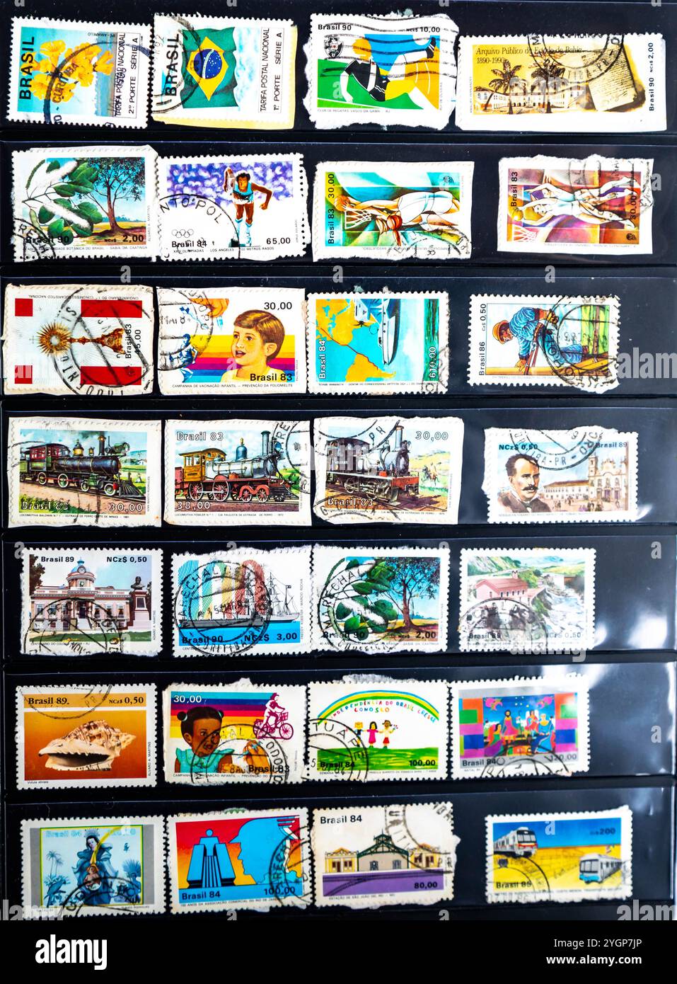 Brazilian Post Office Postage Stamp Collection. Rare and Old Vintage ...