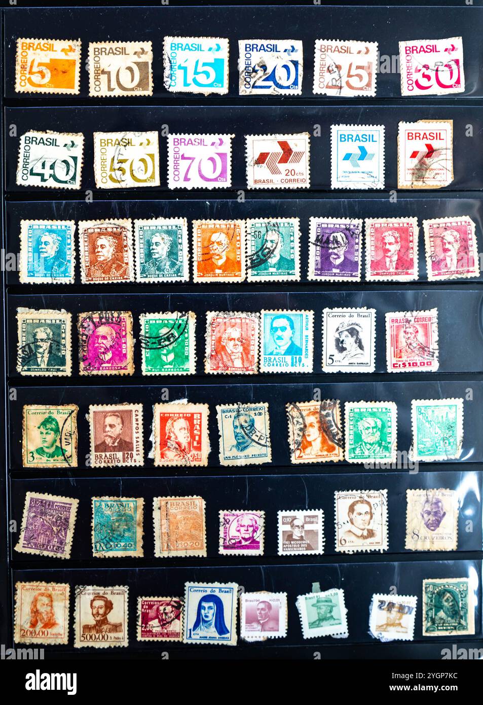Brazilian Post Office Postage Stamp Collection. Rare and Old Vintage ...