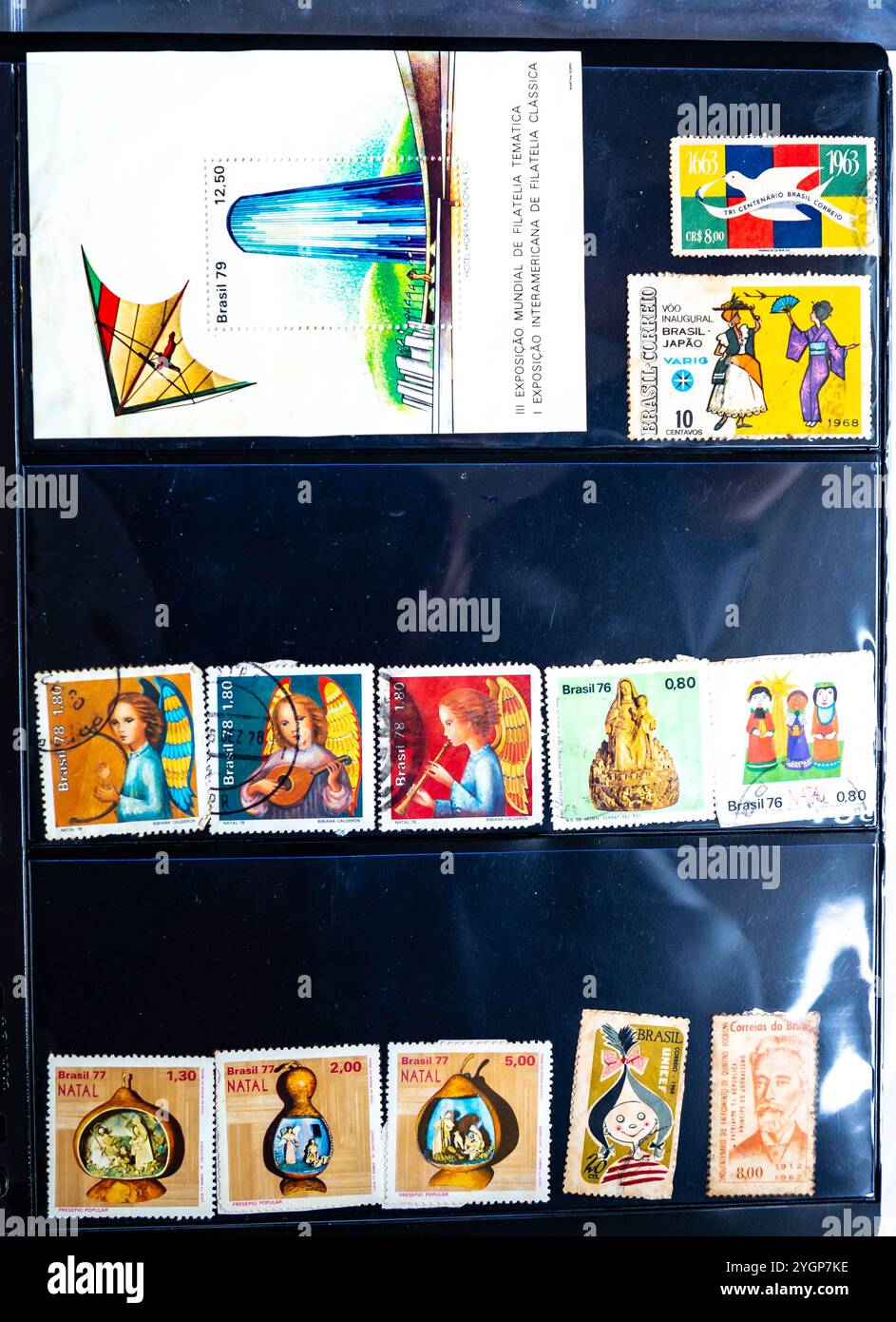 Brazilian Post Office Postage Stamp Collection. Rare and Old Vintage ...