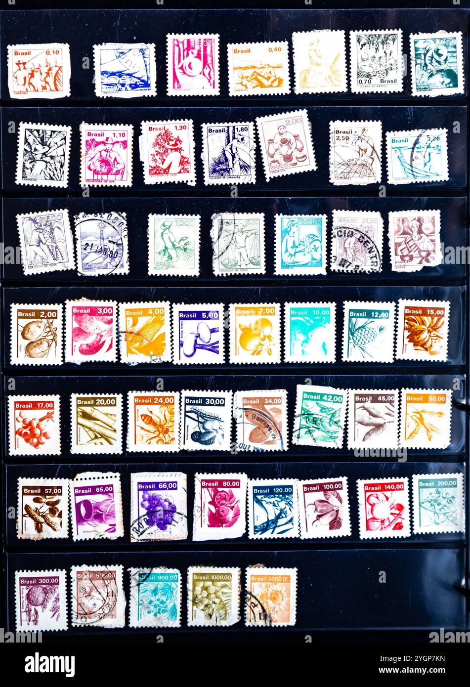 Brazilian Post Office Postage Stamp Collection. Rare and Old Vintage ...