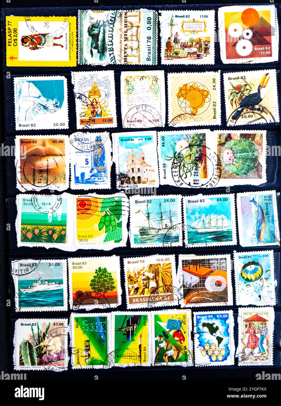 Brazilian post office postage stamp collection rare and old vintage hi ...