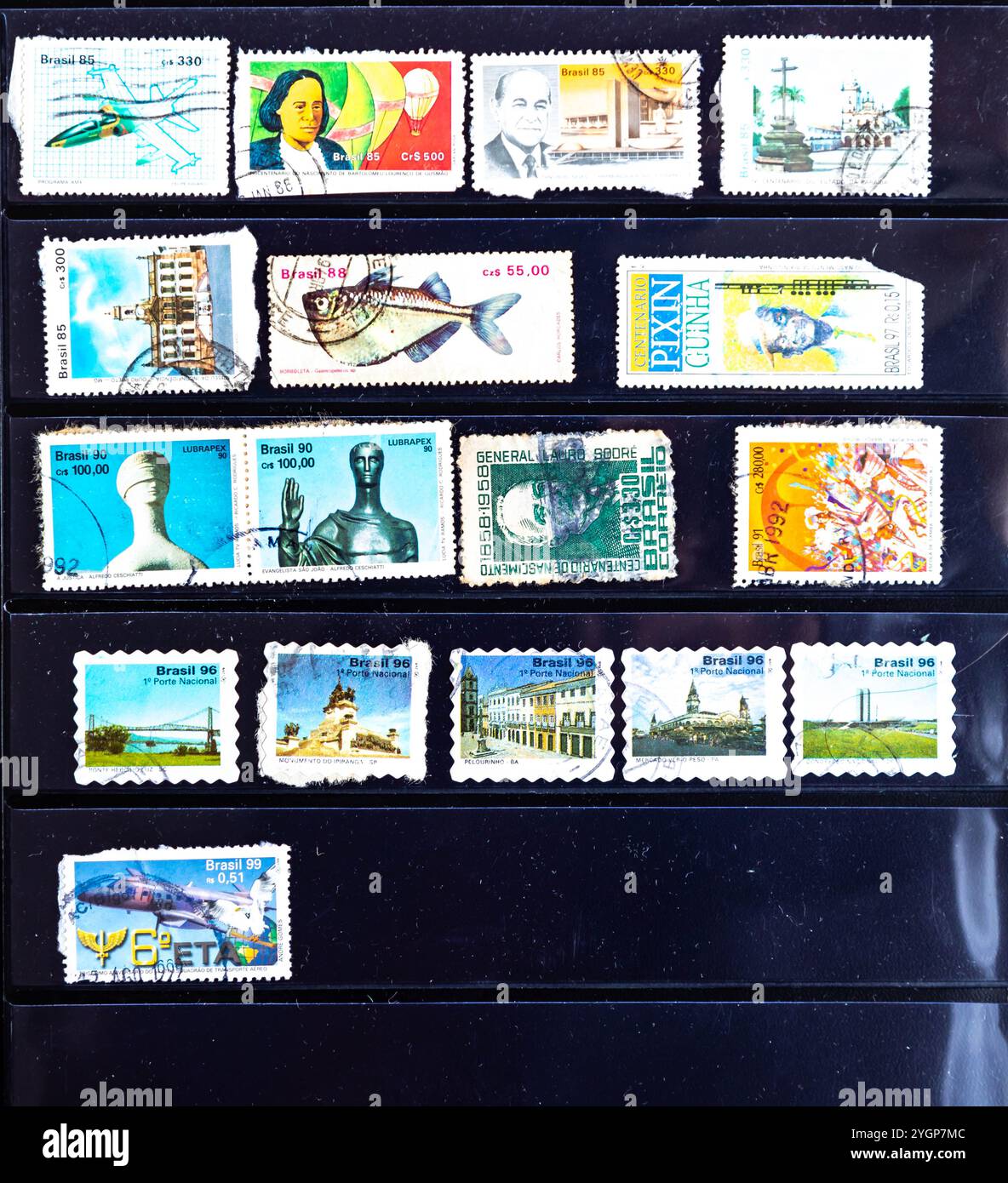 Brazilian Post Office Postage Stamp Collection. Rare and Old Vintage ...