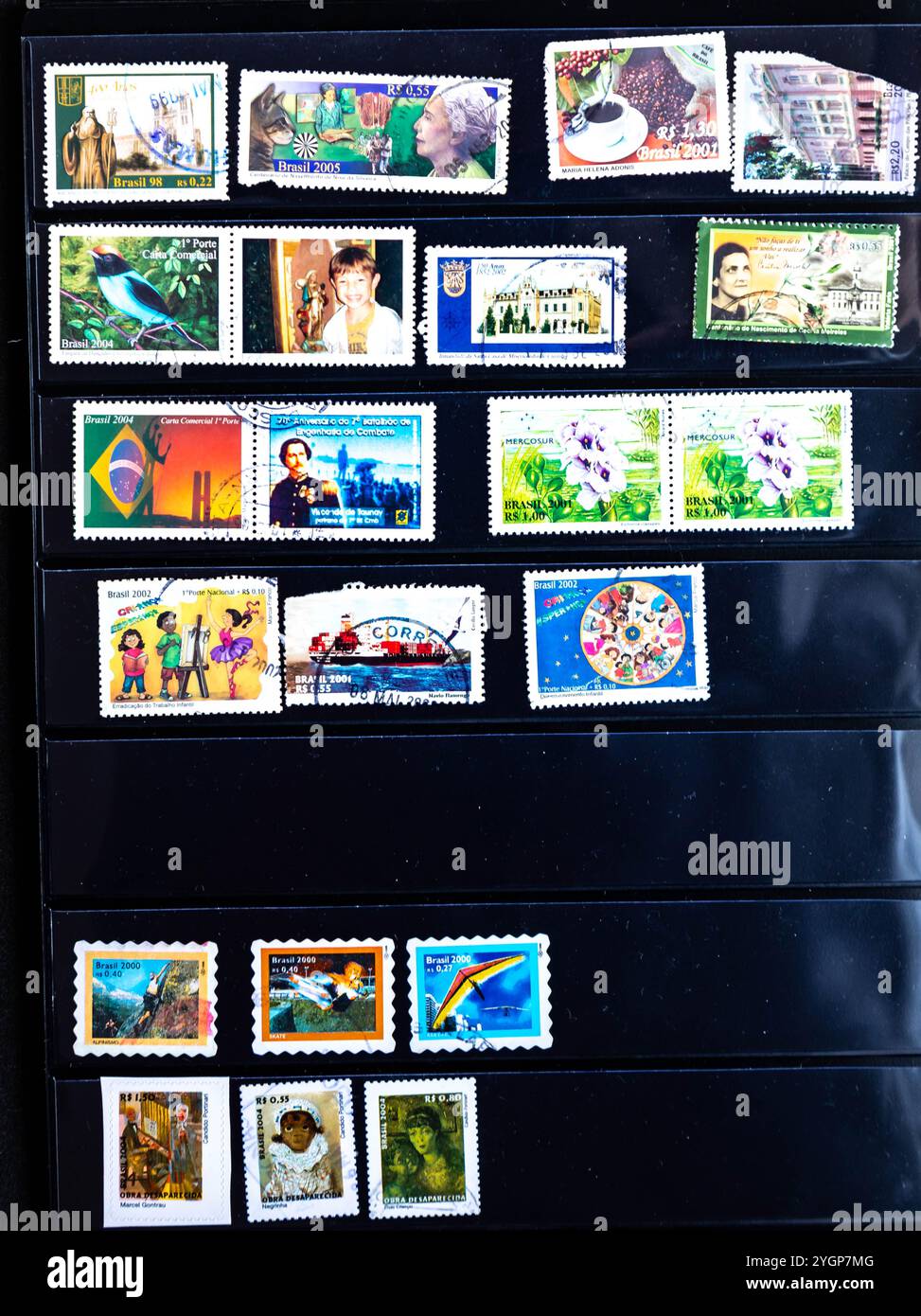 Brazilian post office postage stamp collection rare and old vintage hi ...