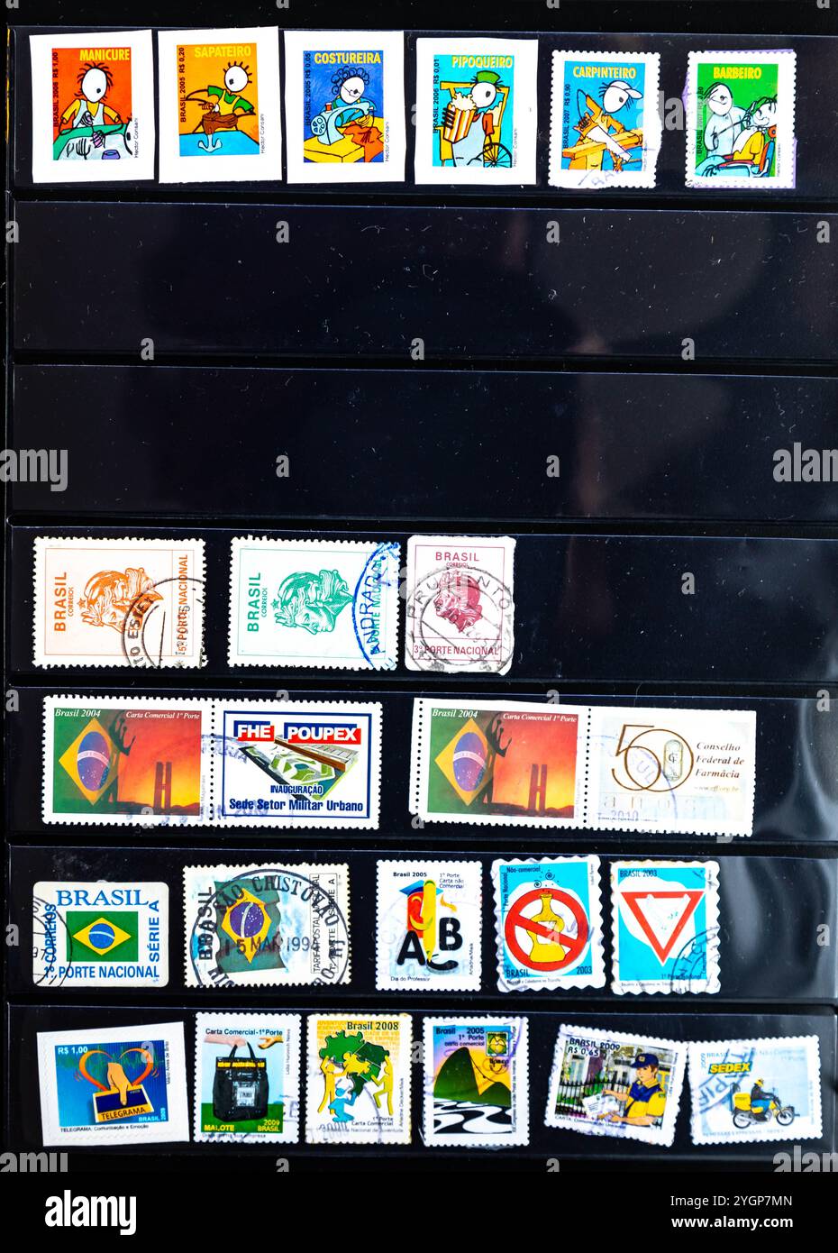 Brazilian Post Office Postage Stamp Collection. Rare and Old Vintage ...