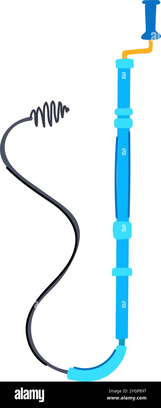 auger drain snake cartoon vector illustration Stock Vector Image & Art ...