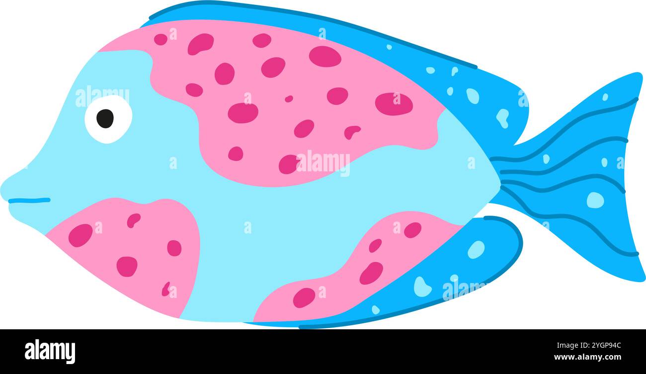 cichlid exotic fish cartoon vector illustration Stock Vector Image ...