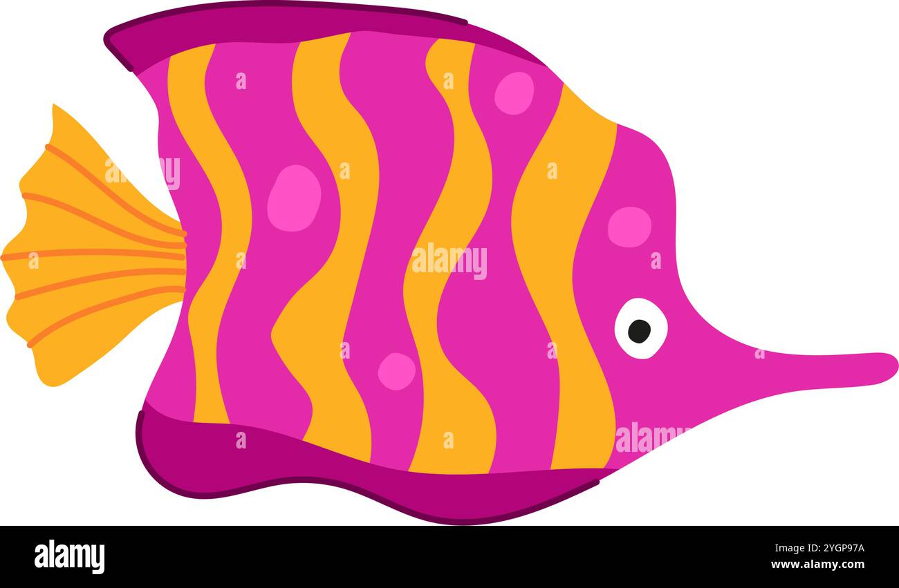 angel exotic fish cartoon vector illustration Stock Vector Image & Art ...
