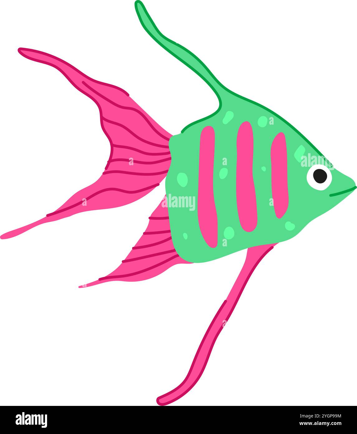 tetra exotic fish cartoon vector illustration Stock Vector Image & Art ...