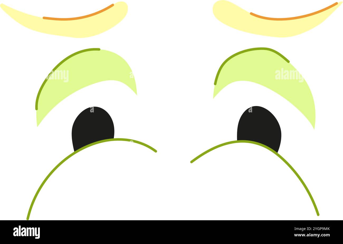 confused eye emotions cartoon vector illustration Stock Vector Image ...