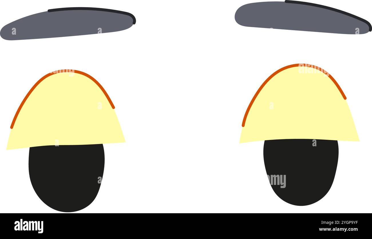 angry eye emotions cartoon vector illustration Stock Vector Image & Art ...