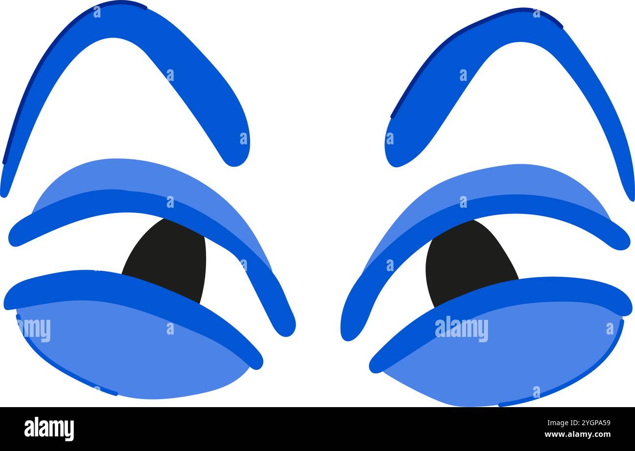 excited eye emotions cartoon vector illustration Stock Vector Image ...