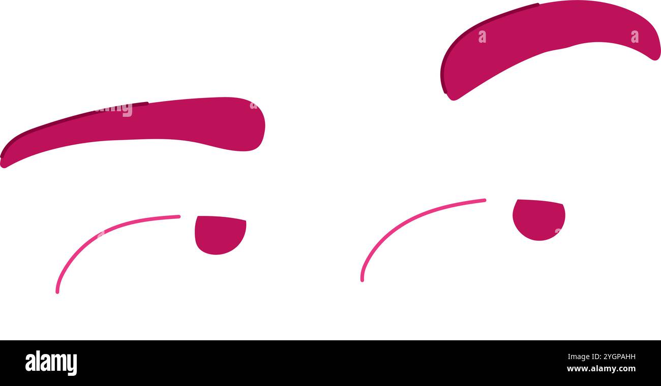 bored eye emotions cartoon vector illustration Stock Vector Image & Art ...