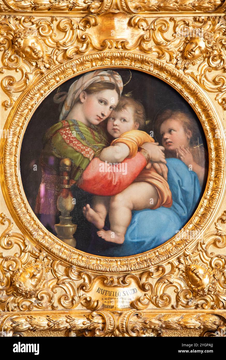 Florence, Italy - 27 June 2023: The Madonna of the Chair, named Madonna ...