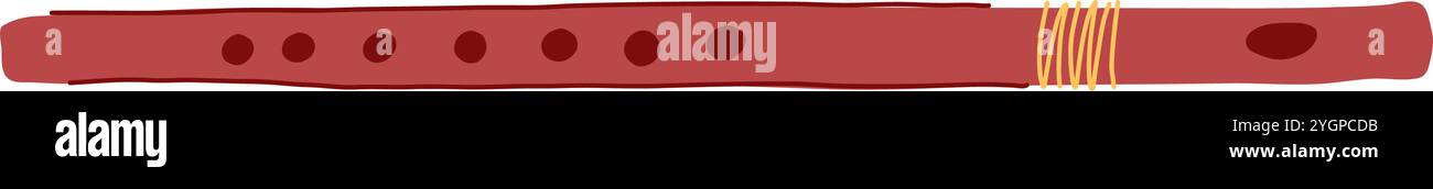 instrument flute cartoon vector illustration Stock Vector Image & Art ...