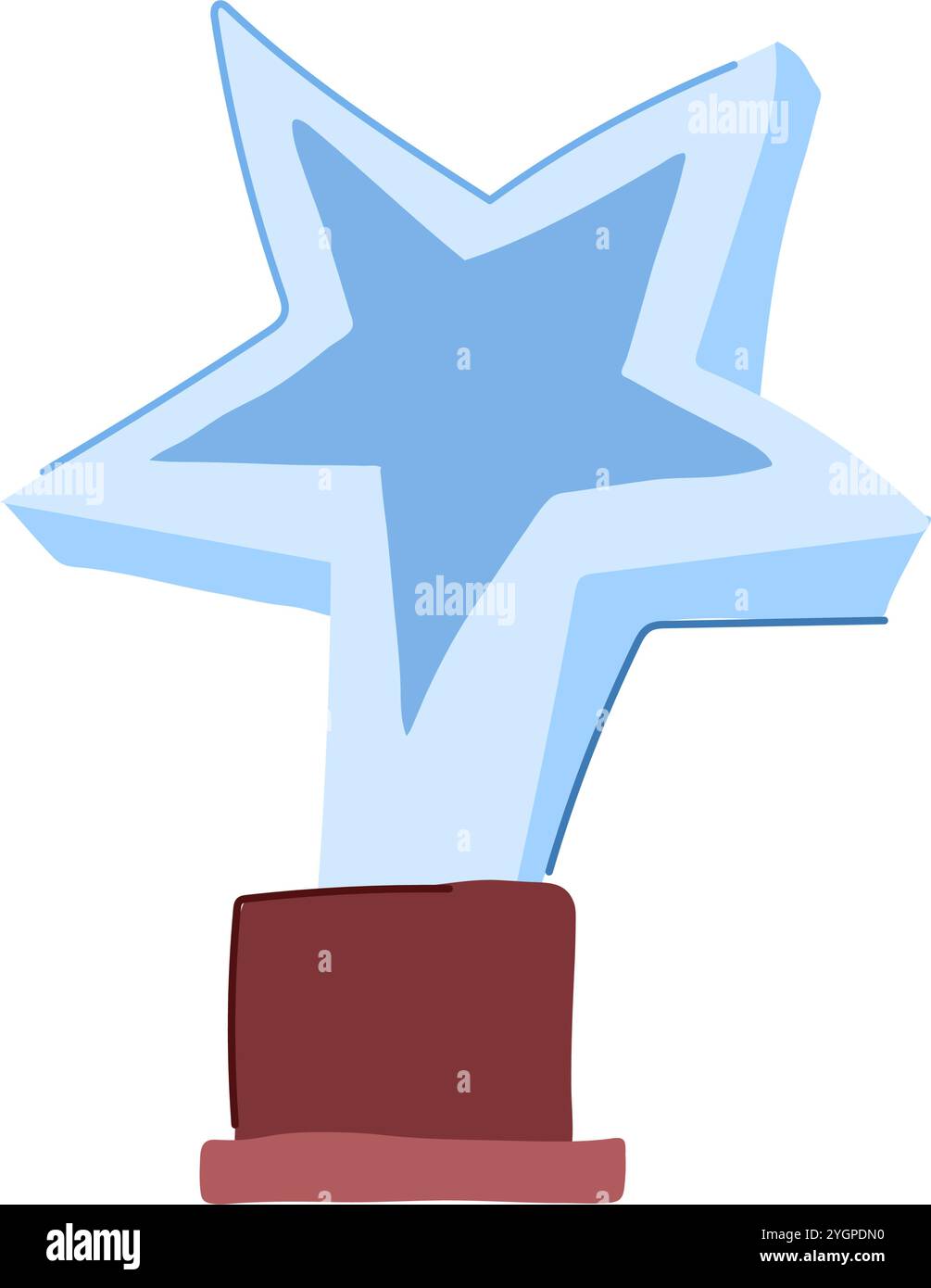 accolade glass trophy cartoon vector illustration Stock Vector Image ...