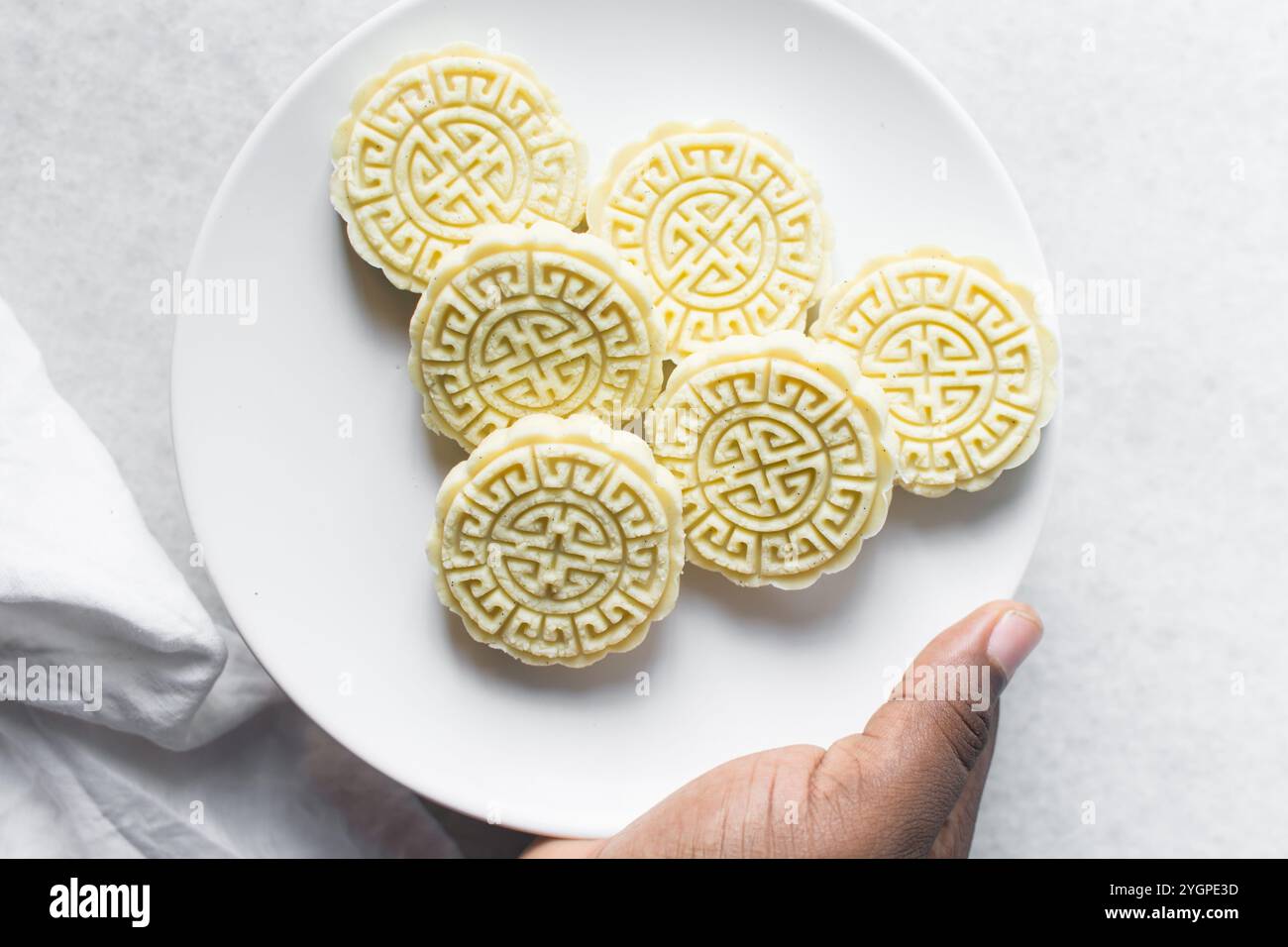 overhead view of tuwon madara on a white plate, nigerian alawar madara ...
