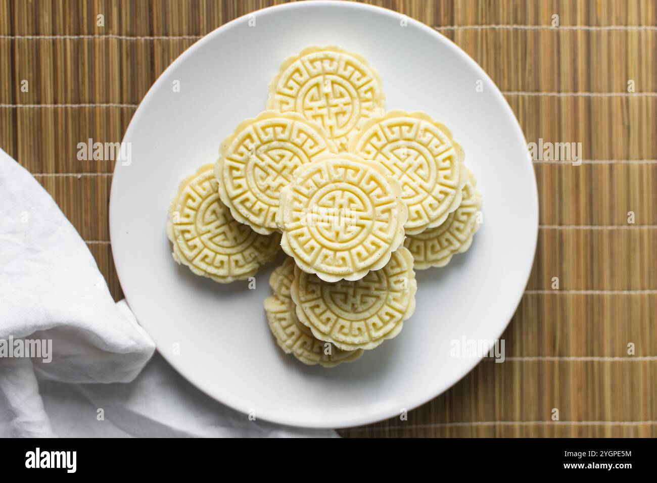 Overhead view of tuwon madara on a white plate, nigerian alawar madara ...