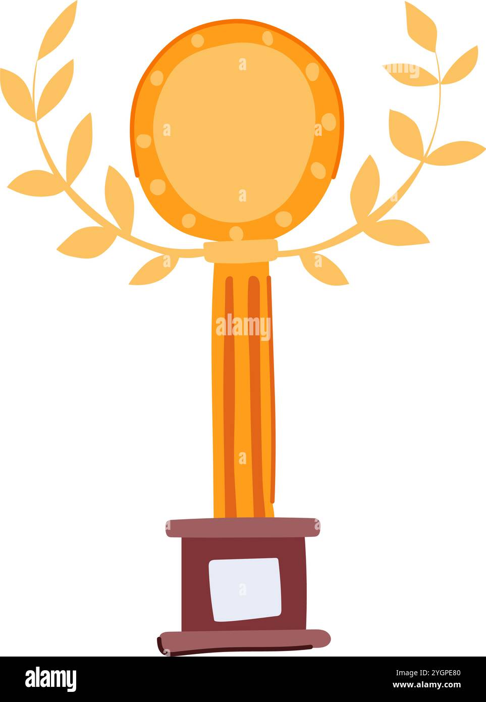 prize gold trophy cartoon vector illustration Stock Vector Image & Art ...