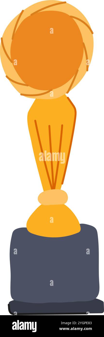 champion gold trophy cartoon vector illustration Stock Vector Image ...
