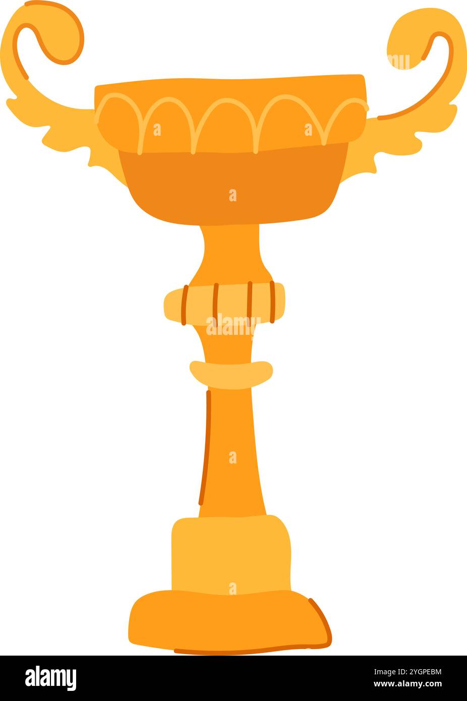 accolade gold trophy cartoon vector illustration Stock Vector Image ...