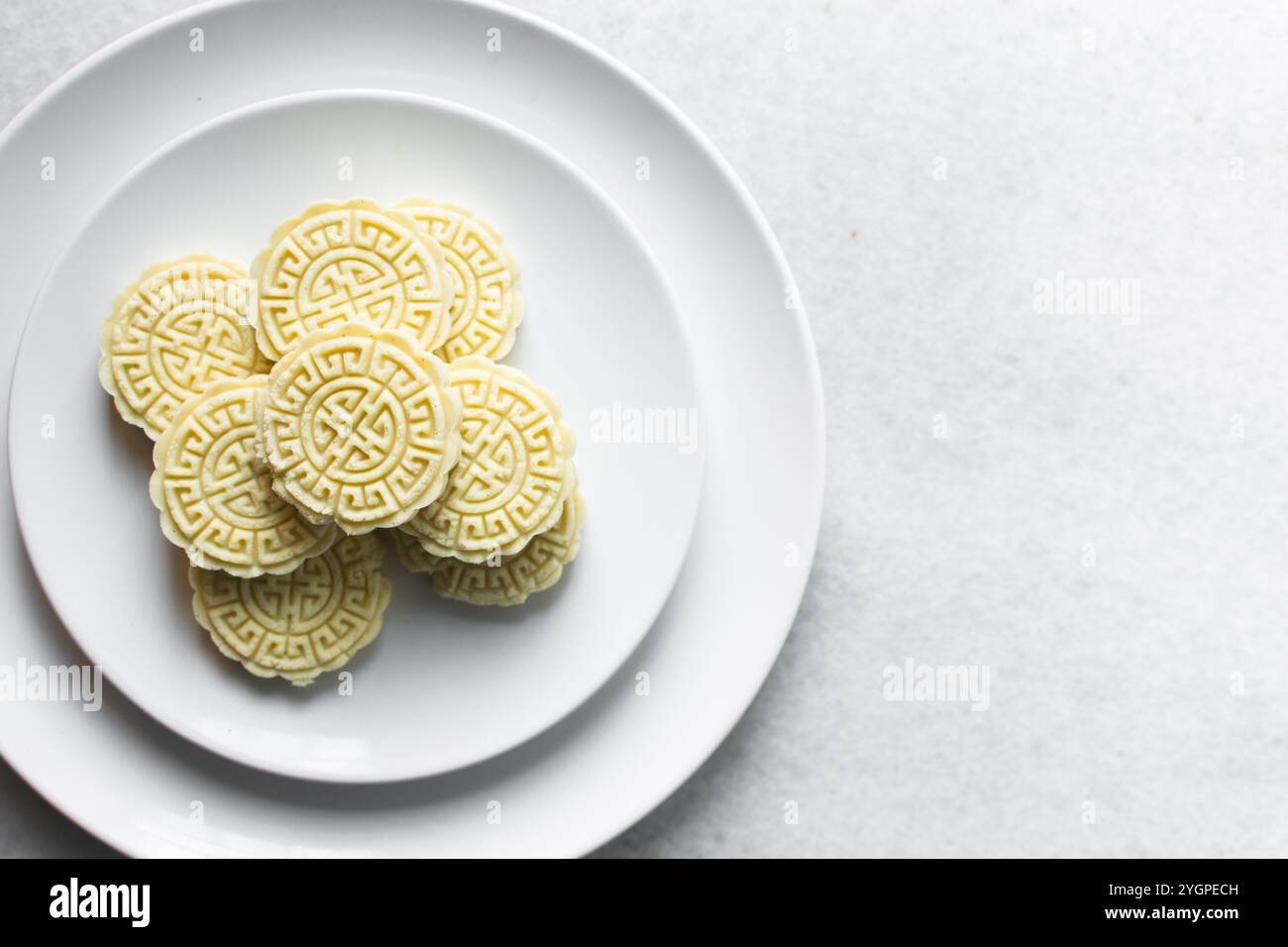 Overhead view of tuwon madara on a white plate, nigerian alawar madara ...