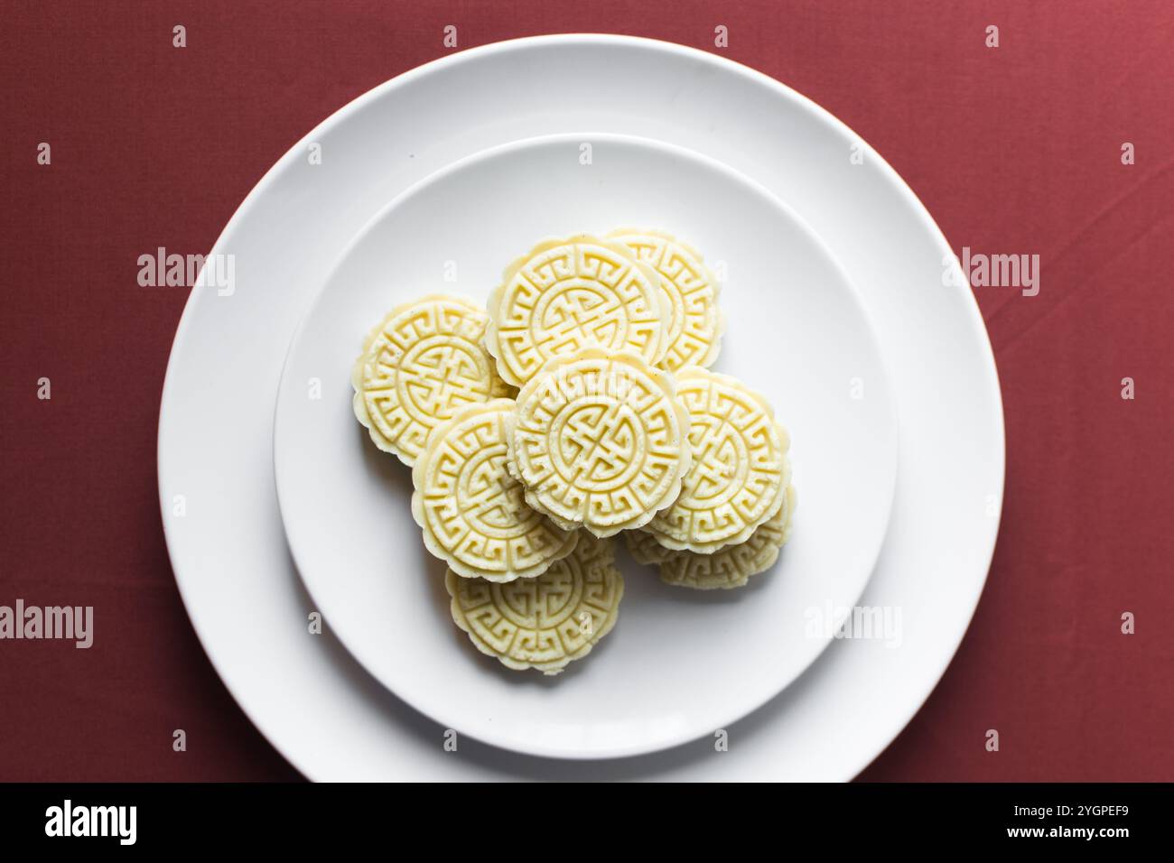 Overhead view of tuwon madara on a white plate, nigerian alawar madara ...