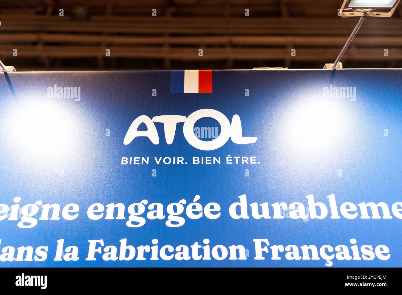 Paris, France. 08th Nov, 2024. Logo of the French brand "Atol" during ...