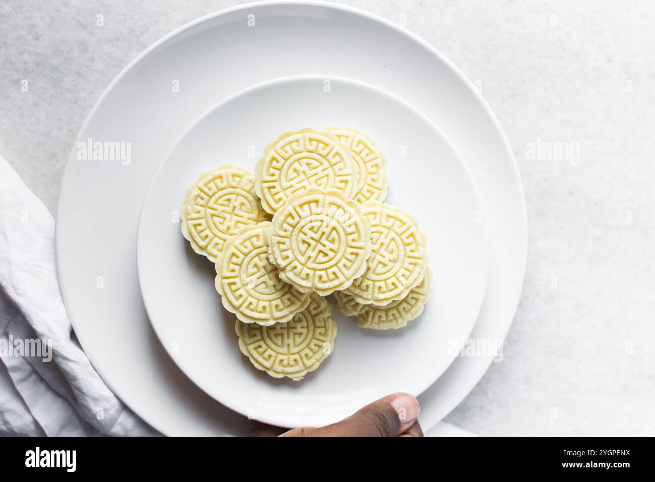 overhead view of tuwon madara on a white plate, nigerian alawar madara ...