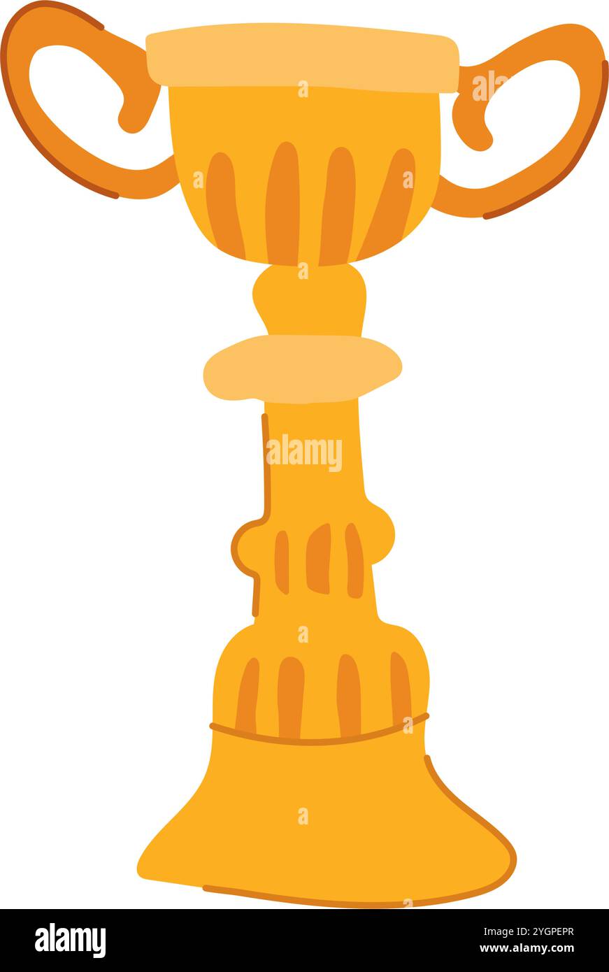 excellence gold trophy cartoon vector illustration Stock Vector Image ...